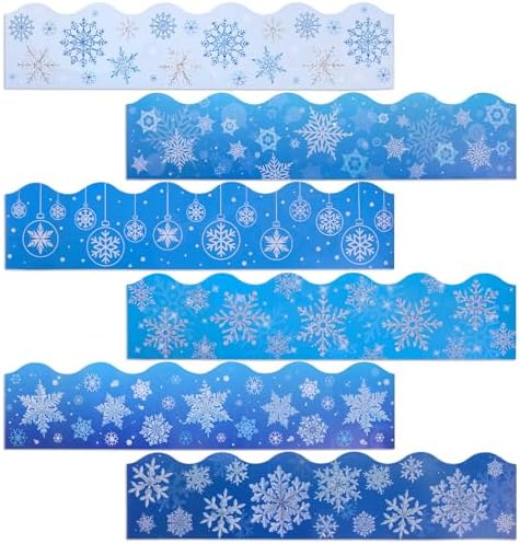 Amazon.com: Whaline 24Pcs Winter Magnetic Bulletin Board Border ...