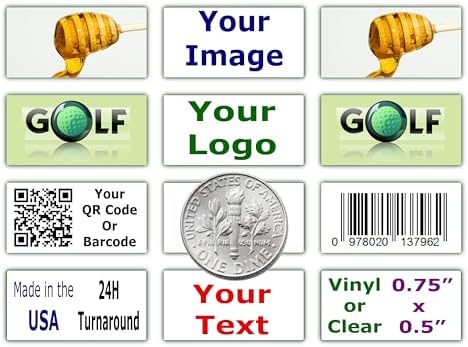 Amazon.com: 240, 0.75”x0.5 Rectangle, Small, Custom Stickers Labels ...