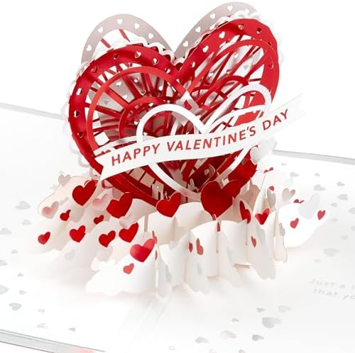 Hallmark Valentines Card, 3D & Pop Up Love Heart Design, Musical, Light ...