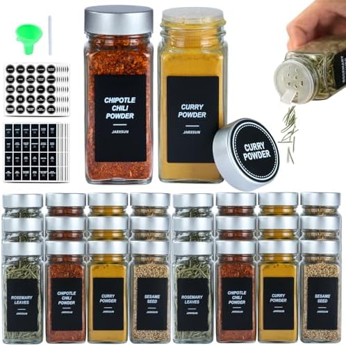 Amazon.com: 6 Set Glass Pantry Storage Jars with Acacia Airtight Lid ...