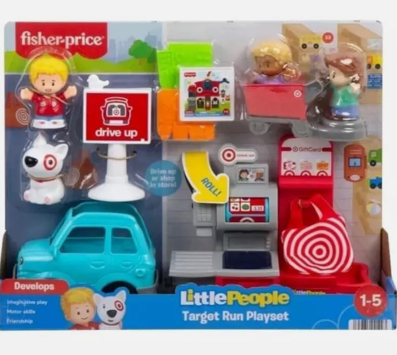 Little People Target Run Playset, Develops Imaginative Play, Motor ...
