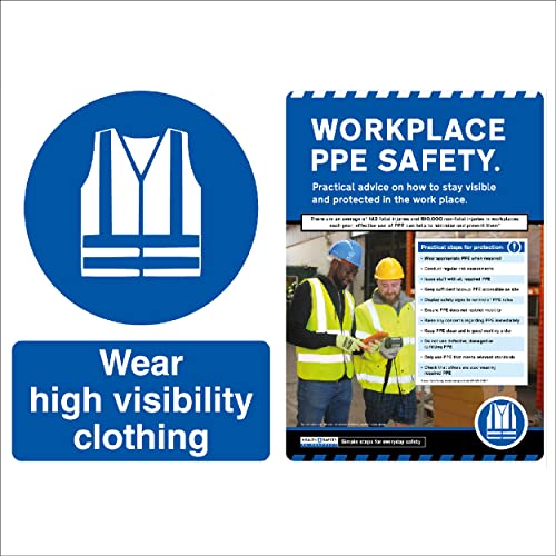 VSafety Poster Combo – Wear Hi Vis Clothing/Workplace PPE Safety-600× ...