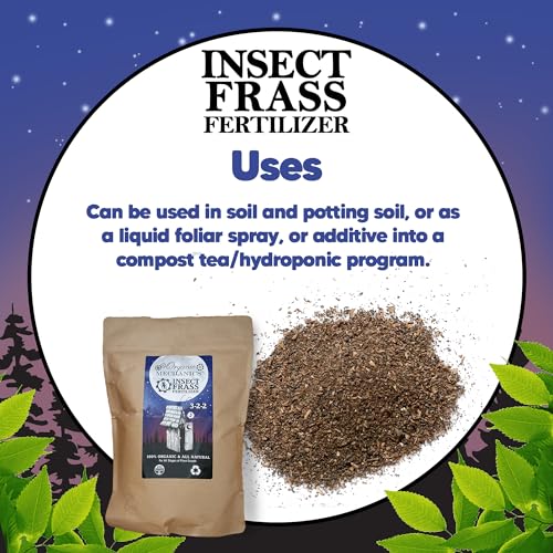 Organic Mechanics 3-2-2 Insect Frass Fertilizer, 2 Pounds - for All ...