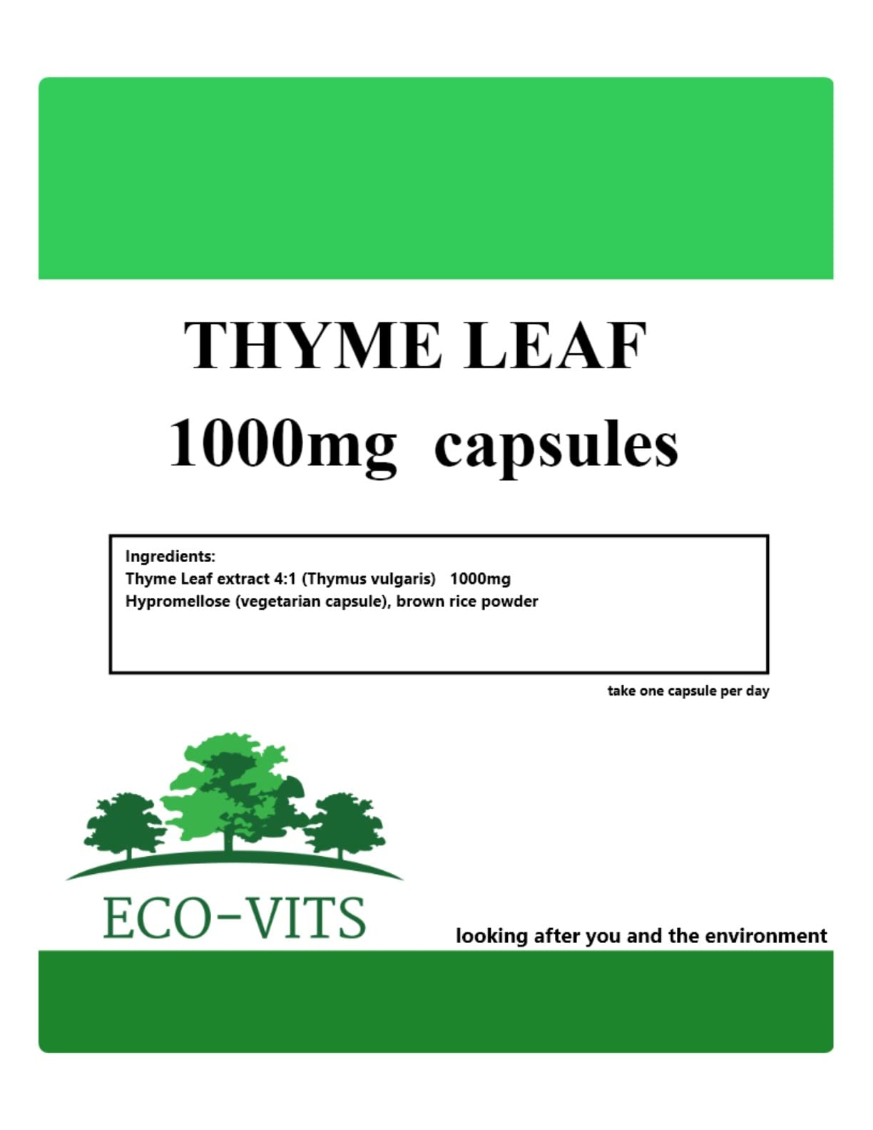 Aminolab - Thyme Leaf 1000mg 240 Capsules : Amazon.co.uk: Health ...