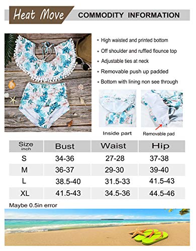 Women High Waisted Retro Flounce Off Shoulder Swimsuit $10.49 (50% Off ...