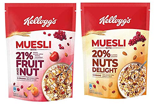 Kellogg's Combo, Kellogg's Muesli with 21% Fruit and Nut Pouch, 500 g ...