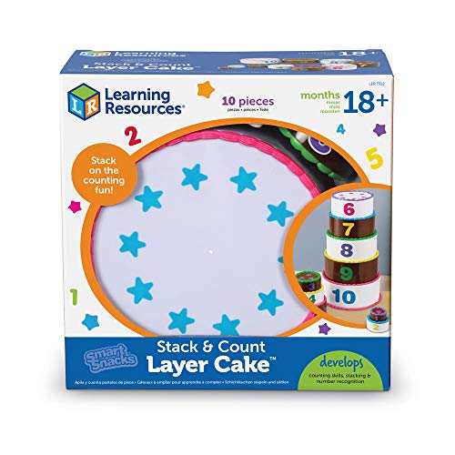Learning Resources Stack and Count Layer Cake - 10 Pieces, Ages 18+ Months Toddler Learning Toys ...