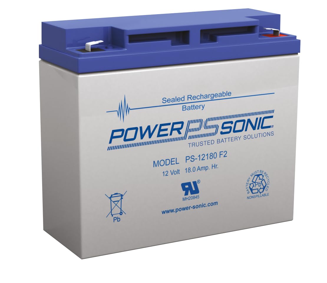 Amazon.com: Power Sonic PS-12180 Rechargeable Sealed Lead Acid Battery ...