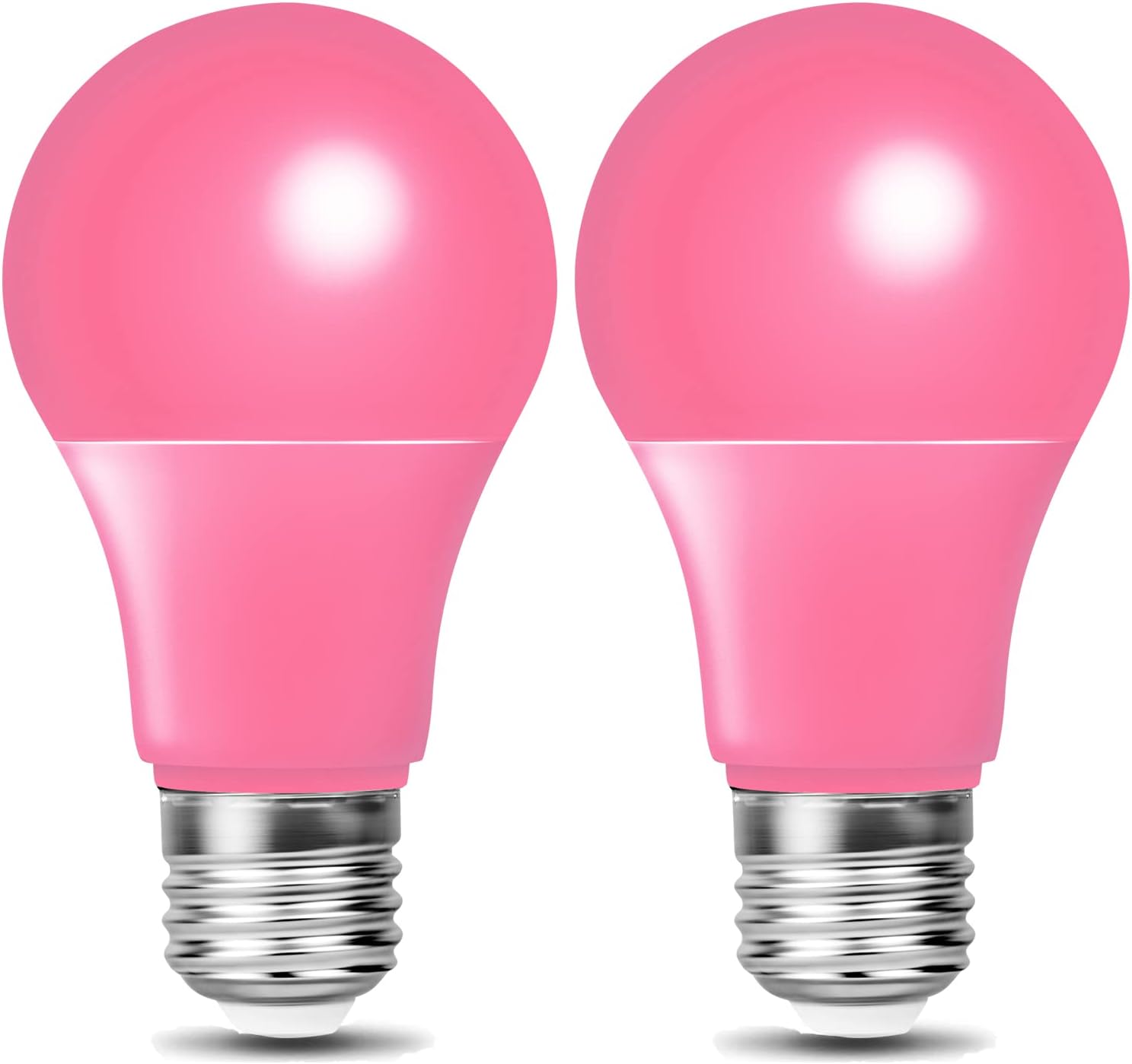 KKHLGB Pink Light Bulbs, LED A19 Colored Light Bulb, 9W (60W Equivalent ...