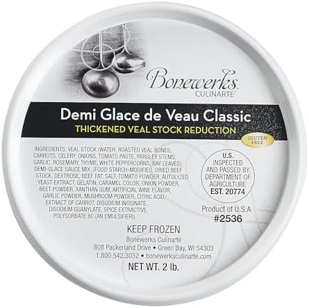 Amazon.com: Bonewerks Culinarte Demi Glace de Veau Classic (Thickened Veal Stock Rerduction) 2 ...
