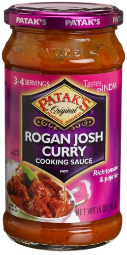 Patak's Rogan Josh Curry Cooking Sauce, Hot, 15-Ounce Glass Jars (Pack ...