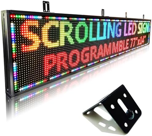 Amazon.com : LED sign OUTDOOR 40" x 14" WiFi P10 resolution, full LED ...