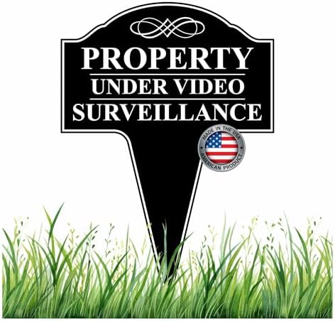 Amazon.com : Leinuosen 4 Pcs This Property Is Protected by Video ...