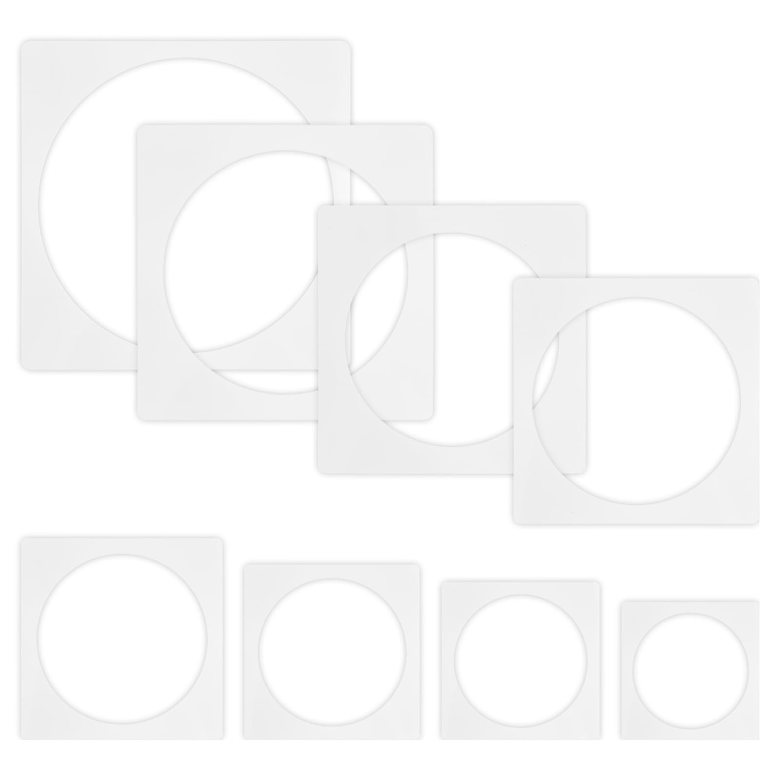 Amazon.com : 8PCS Large Circle Template for Drawing Reusable Plastic ...