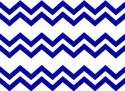 Amazon.com: Dark Blue Chevron Designer Prints ~ Edible Cake / Cupcake ...