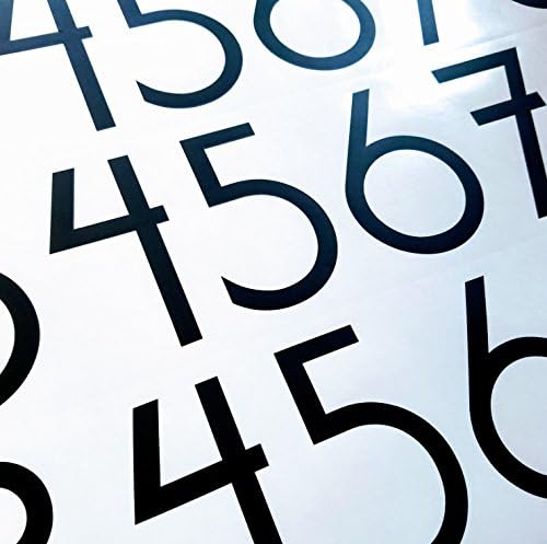 Amazon.com: Modern Style Die Cut Vinyl Numbers (3 inch Matte White ...