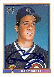 Gary Scott autographed baseball card (Chicago Cubs) 1991 Topps Bowman ...