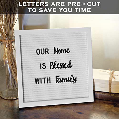 Snapklik.com : 10x10 Inch All White Felt Letter Board, Precut ...