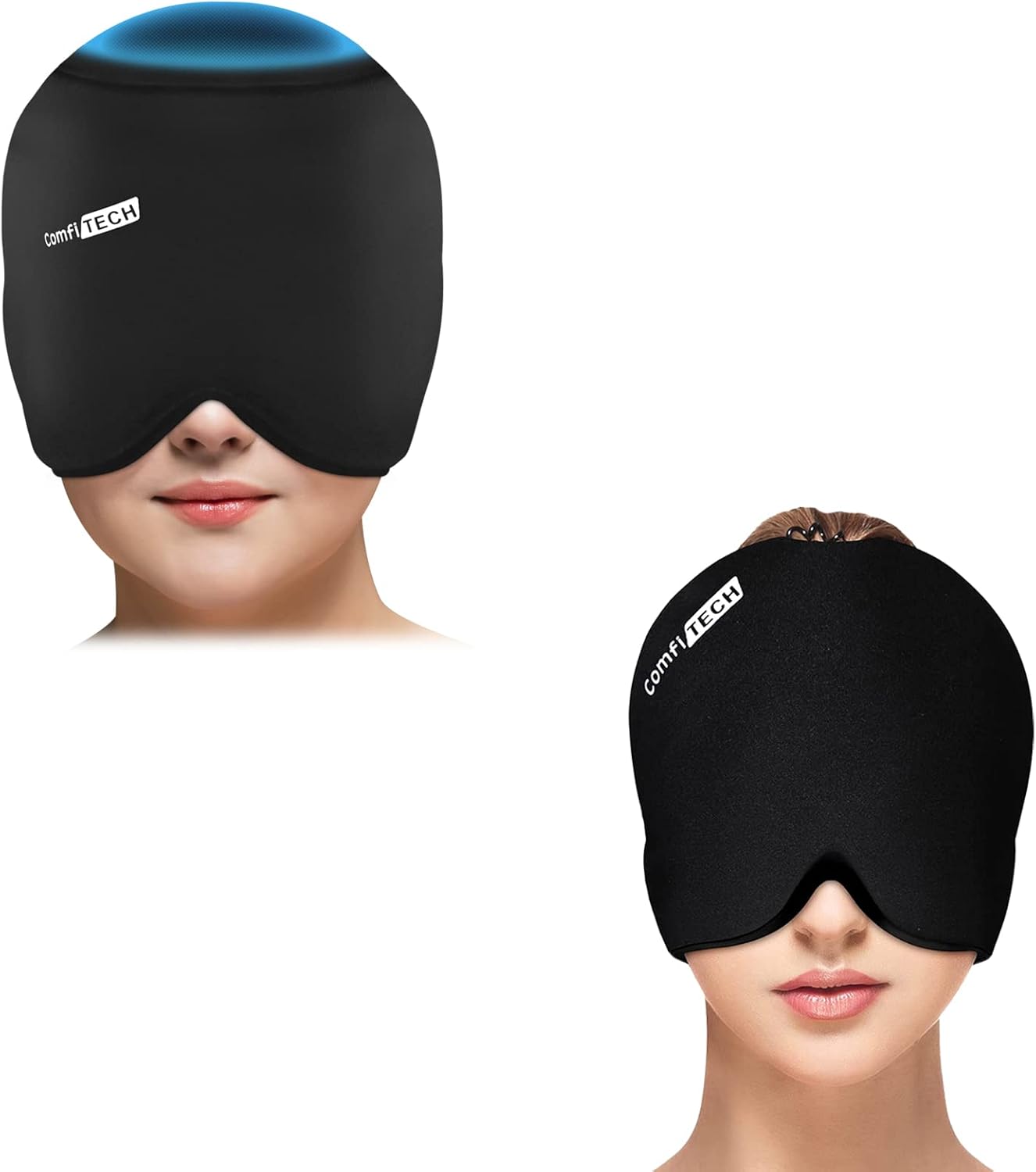 Amazon.com: ComfiTECH Migraine Ice Head Wrap, Headache Relief Hat for ...