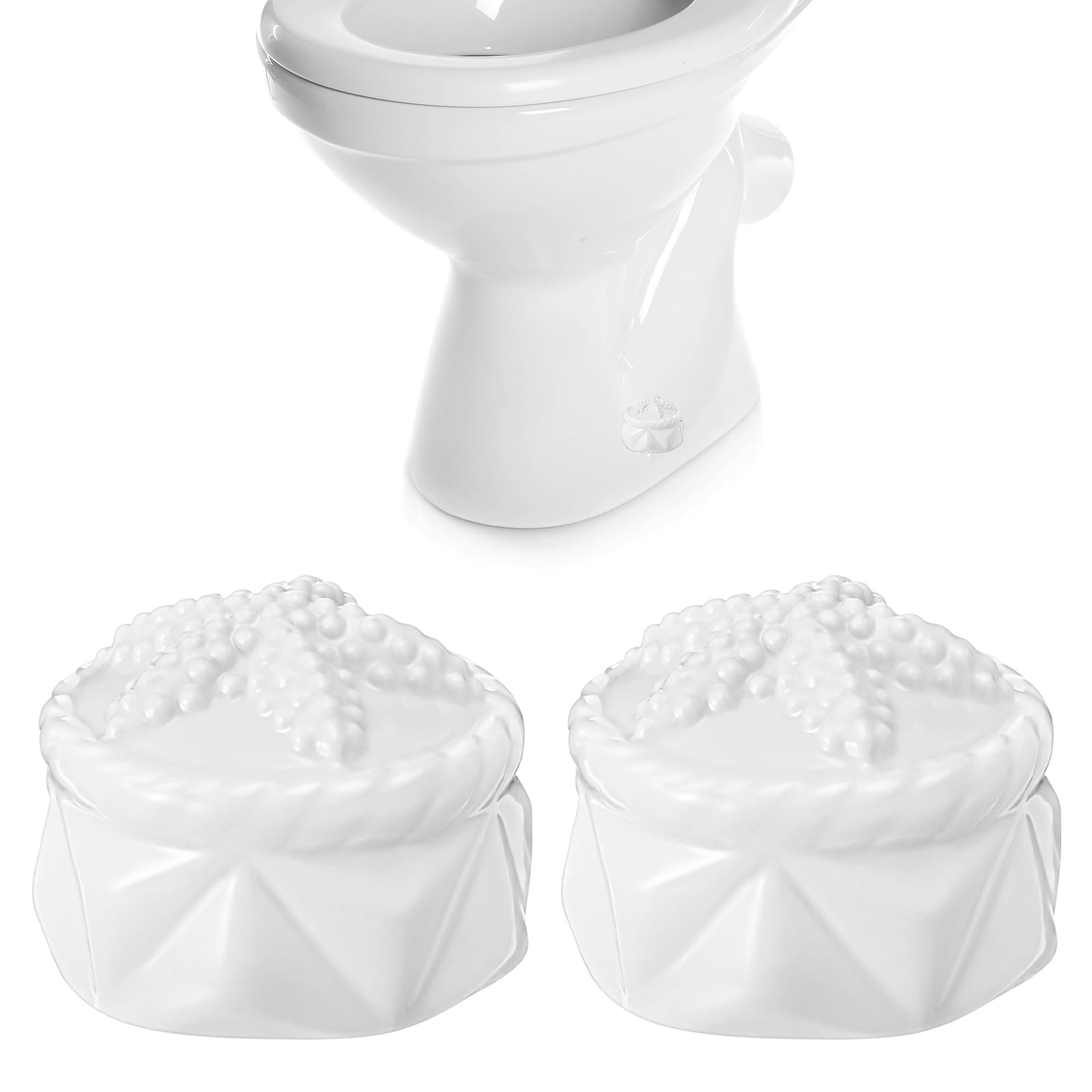 FillTouch 2 Pcs Toilet Bolt Caps, Ceramic Toilet Bolt Covers Decorative ...