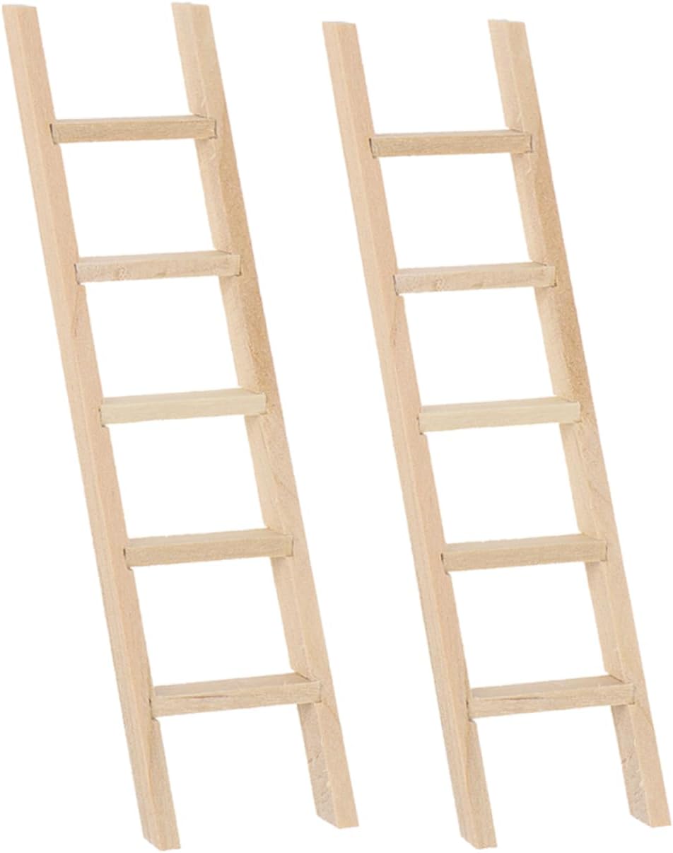 Amazon.com: 2pcs House Ladder Mini Ladder Miniatures Furniture Rope ...