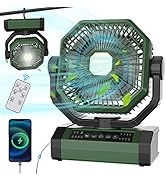 Amazon.com: Portable Rechargeable Fan 35Hrs 10000mAh 9-Inch with Auto ...