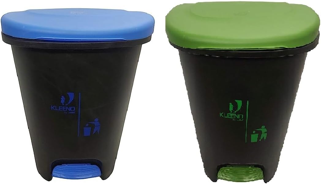 Cello Plastic Step-On Pedal Garbage Dustbin (50 L, green/blue) : Amazon ...