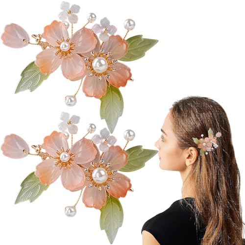 Amazon.com : E-accexpert 18pcs Pearl Hair Clips, Handmade Hair ...