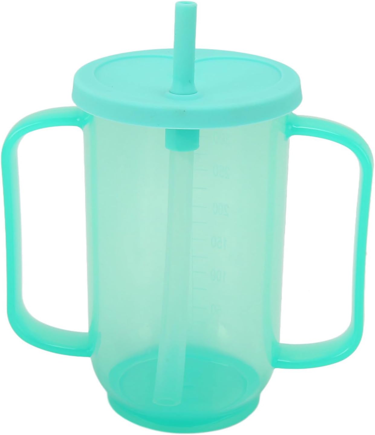 Drinking Cup for Adults, Straw Cups with 2 Handles, Spill-proof Plastic ...