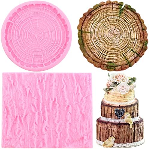Amazon.com: Wood Grain Tree Bark Silicone Molds Tree Bark Texture ...