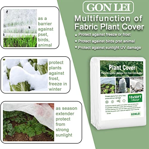 Snapklik.com : GonLei Plant Covers Freeze Protection 10x50ft1.05 Oz/yd2 ...