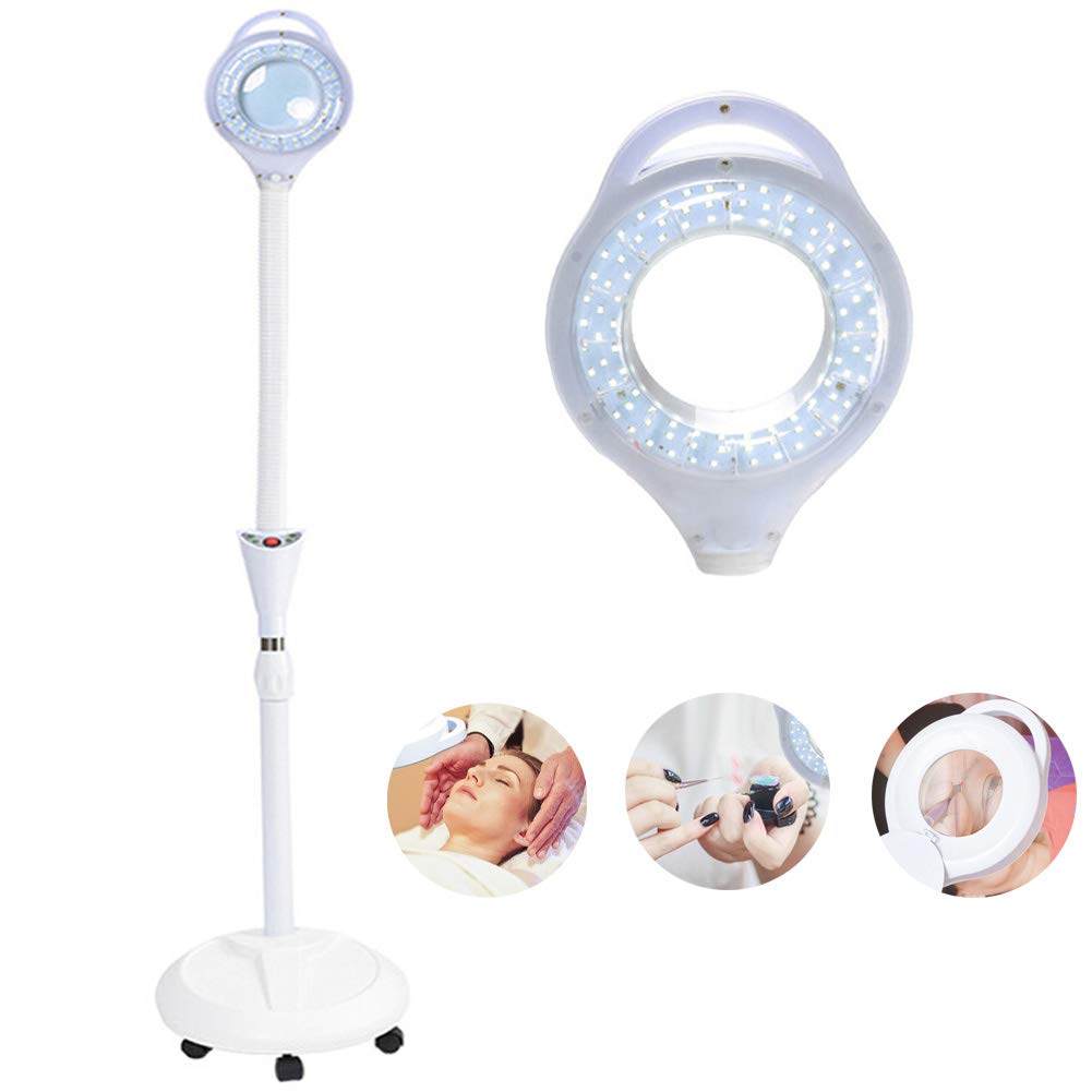 Buy Led 16x Magnifying Floor Lamp Gooseneck Rolling Wheels Esthetician ...
