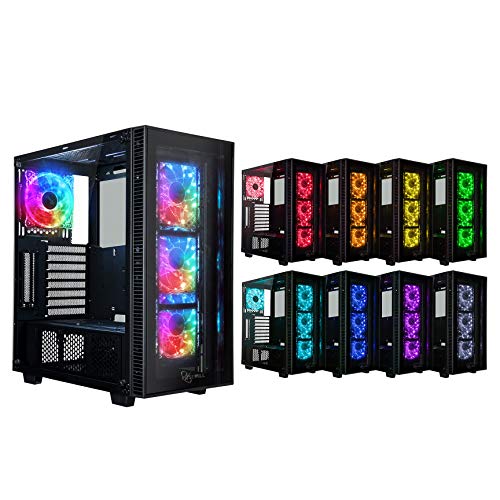 Rosewill RGB Case Fan 2-Pack 120mm Case Fans with 17-Key Remote Control ...