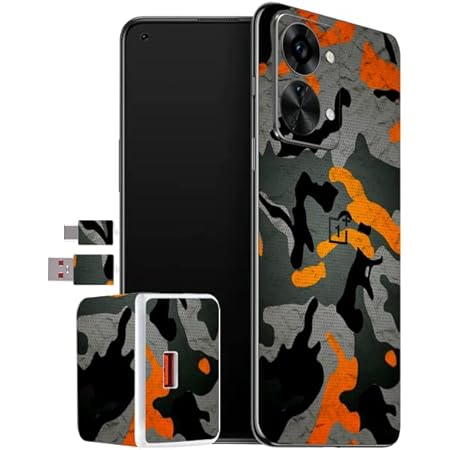 OnePlus Nord 2T 5G Mobile Skin Wrap Sticker (Combo, Camou Orange): Buy ...