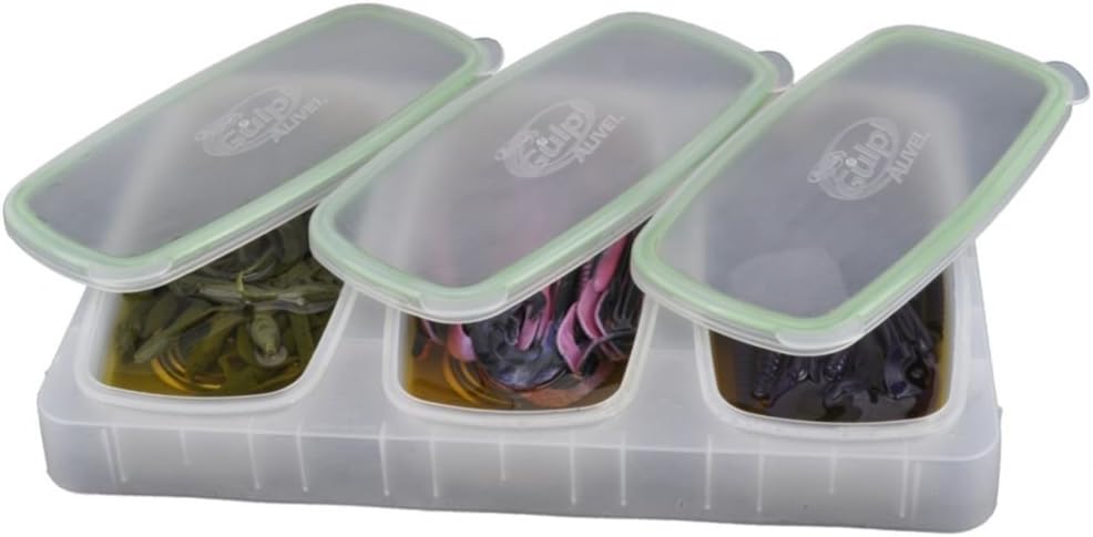 Berkley Gulp Bait Management Container, Large, 3-Pack, Bait Storage ...