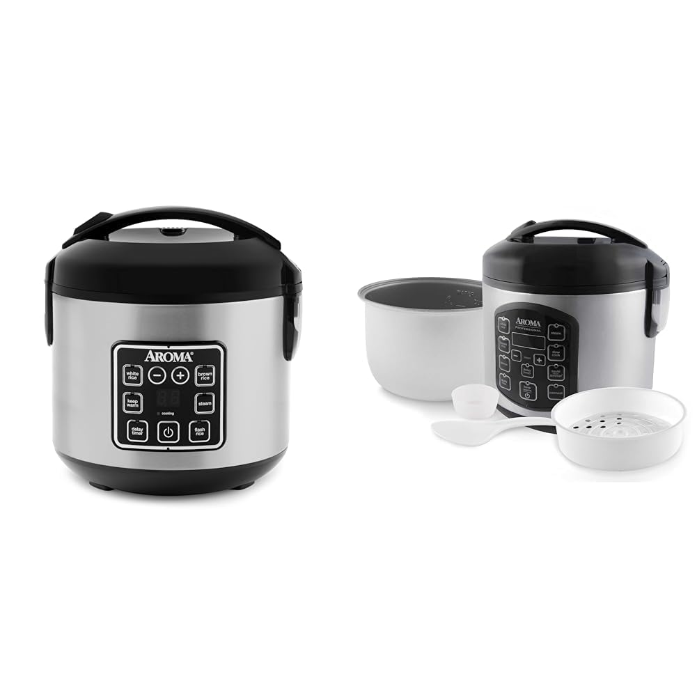 Amazon.com: AROMA Digital Rice Cooker, 4-Cup (Uncooked) / 8-Cup (Cooked ...