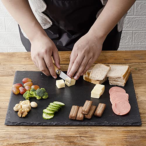 WLWNWFT Slate Plate, 30 x 40 cm, Large Slate Serving Plate with Chalk ...