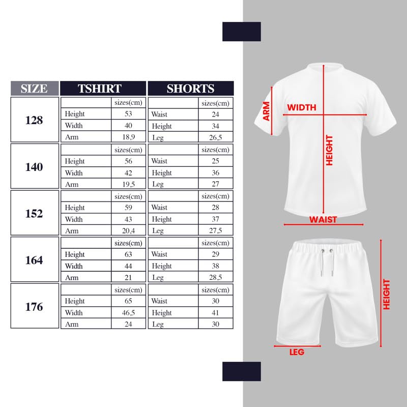 Youth Jersey Size Chart Soccer