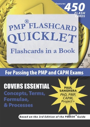 PMP Flashcard Quicklet: Flashcards in a Book for Passing the PMP and ...