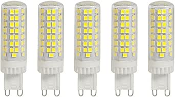 HUAMu 10W G9 LED Light Bulb, Cool White, 6000K, Equivalent 150W Halogen, 95Pcs LED, 1000 LM, 360 ...