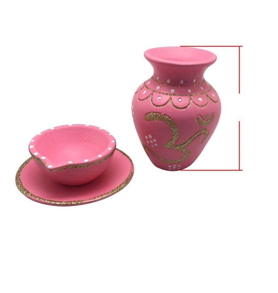 Buy Pot (Kalsa) with Plate and Diya - Hindu Pot Plate and Diya - Hindu ...