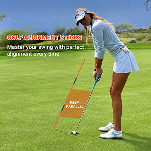 Snapklik.com : MSOAT Golf Alignment Training Sticks, 46 Inch Foldable ...