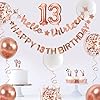 Amazon.com: Rose Gold Hello Thirteen Happy 13th Birthday Banner Garland ...