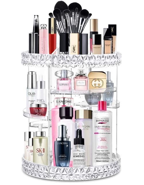 Sisliya Rotating Makeup Organizer, 360° Spinning Make up Stand, 7 Layer ...