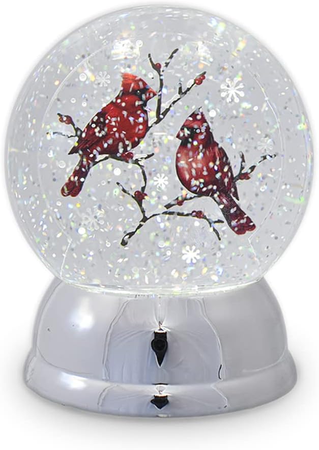 Amazon.com: Winter Snow Globe by RAZ Imports: 4.5 Inch Cardinal Snow ...