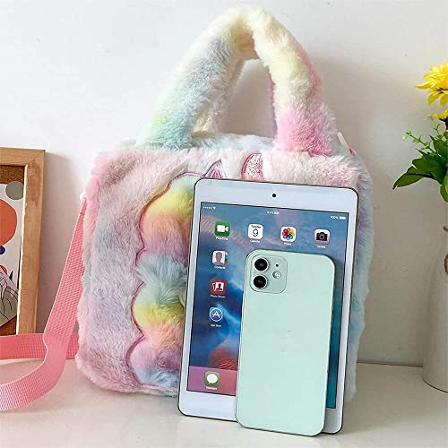 Buy Anayo Unicorn Fur Sling Bag Kids Handbag Crossbody Tote Bags Cute ...