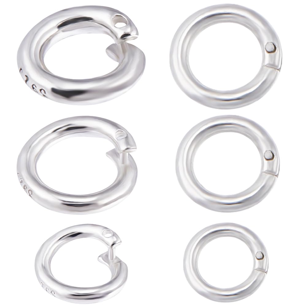 Amazon.com: Beebeecraft 1 Box 9Pcs Twist Clasps Jump Rings Sterling ...