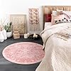 Amazon.com: MUJOO Circle Rug 4ft,Pink Round Area Rug Washable,Girls ...