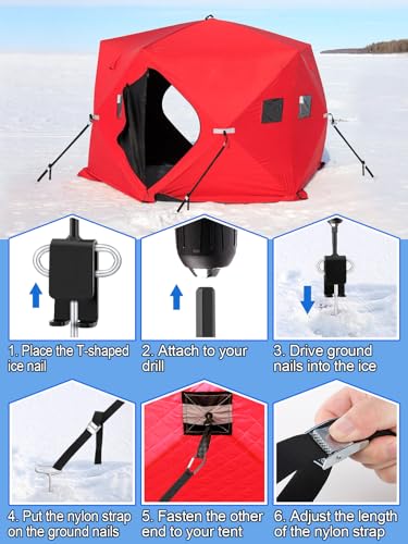 Snapklik.com : Universal Ice Anchor Tool- Ice Anchor Drill Adapter Kit ...