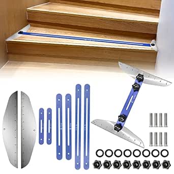 Stair Tread Template Gauge Tool Set, Stair Measurement Layout Tool ...